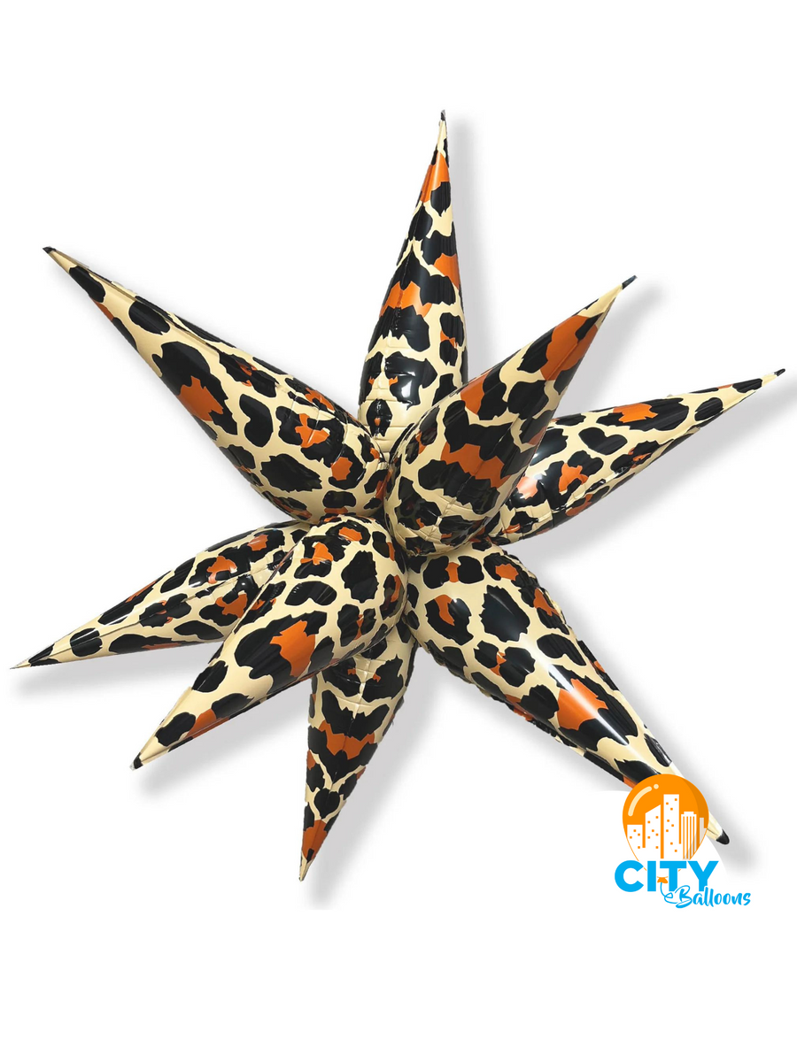 Leopard Print Starburst - 40 in. – City Balloons